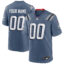 Custom New England Patriots Storm Blue 2025 Rivalries Collection Game Jersey