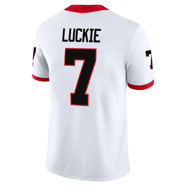 Lawson Luckie Georgia Bulldogs Football White Game Jersey