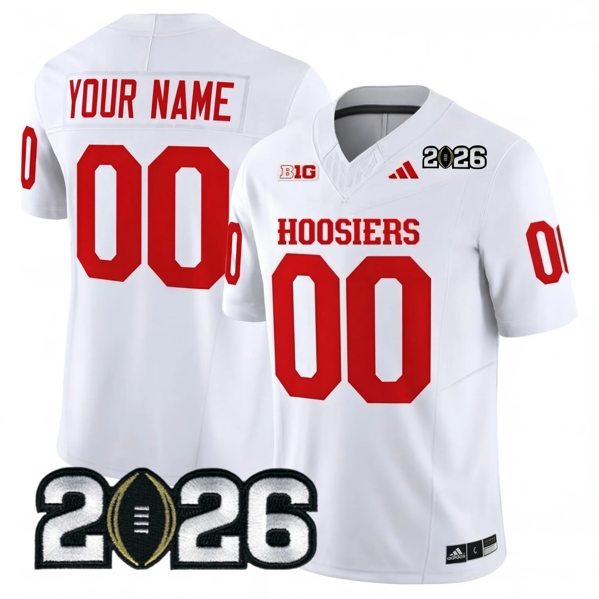 Custom Indiana Hoosiers Football 2026 CFP White Vapor F.U.S.E Limited ...