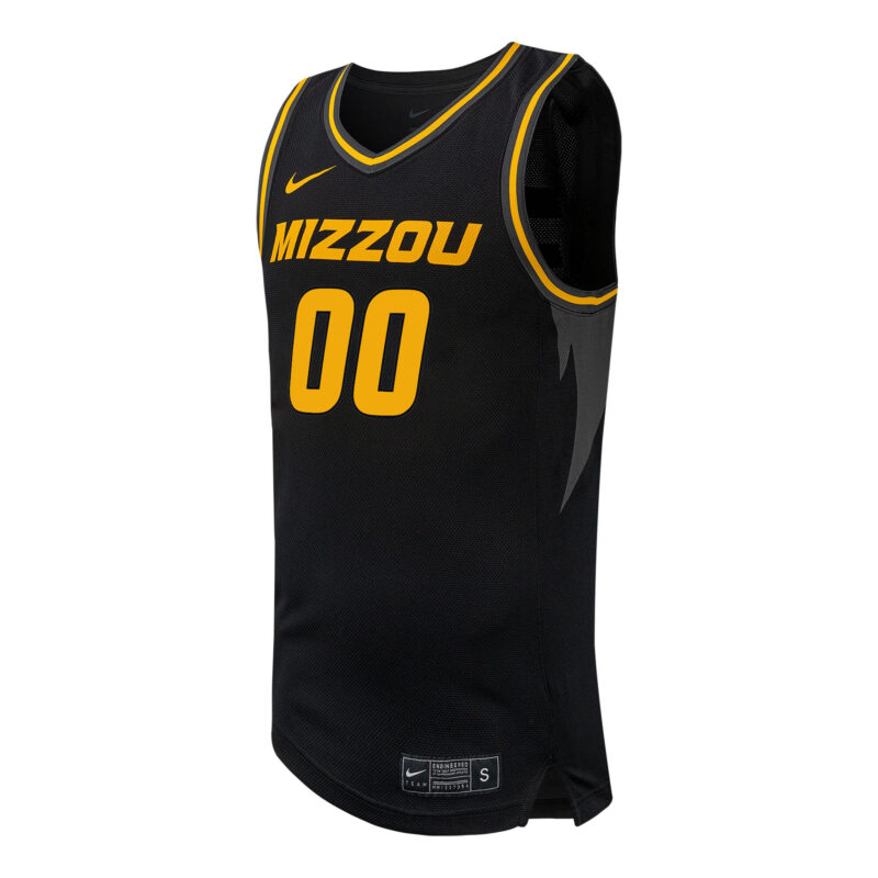 Custom Missouri Tigers Basketball Black Away Jersey