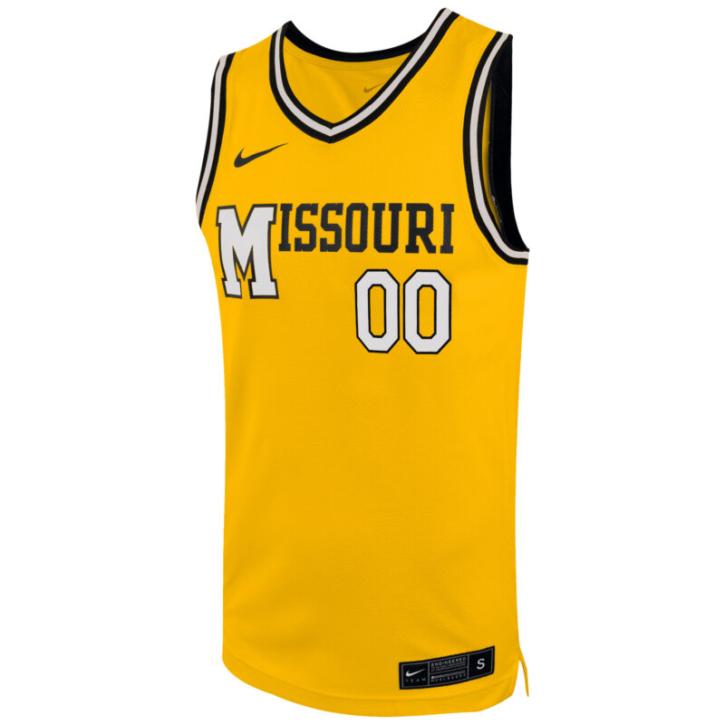 Custom Missouri Tigers Basketball Gold Alternate Jersey