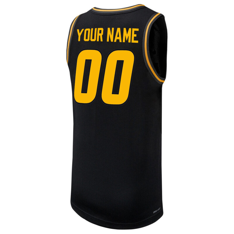 Custom Missouri Tigers Basketball Black Away Jersey