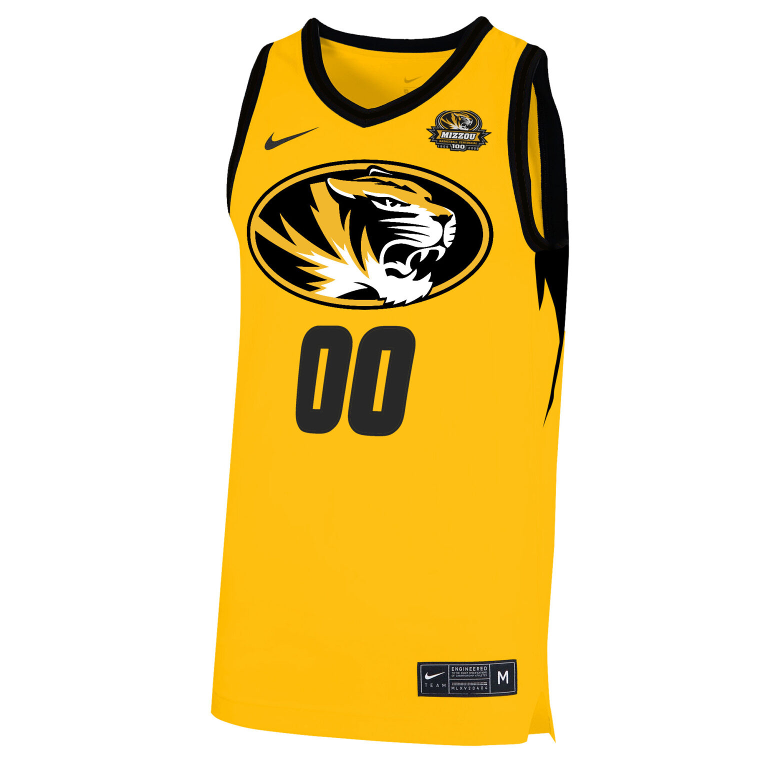 Custom Missouri Tigers Basketball Gold Alternate Jersey